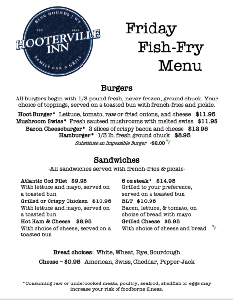 Menus - Hooterville Inn Bar and Grill
